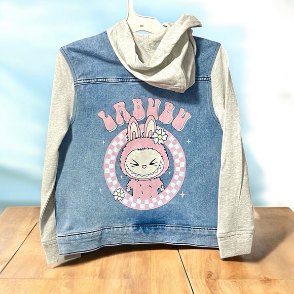 art class | Jackets & Coats | New Girls Labubu Denim Hoodie Jean Jacket ...